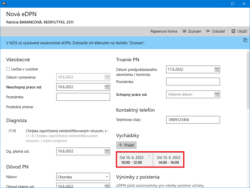 Elektronické PN (eDPN)